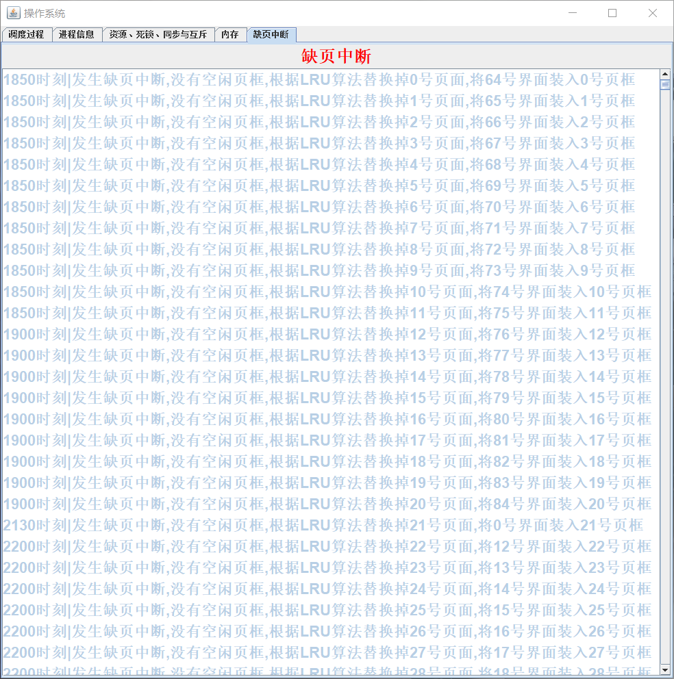 Github Shadow Javaos 操作系统课程设计,关键词:进程同步与互斥、进程死锁、lru页面替换算法、时间片轮转算法、时钟等